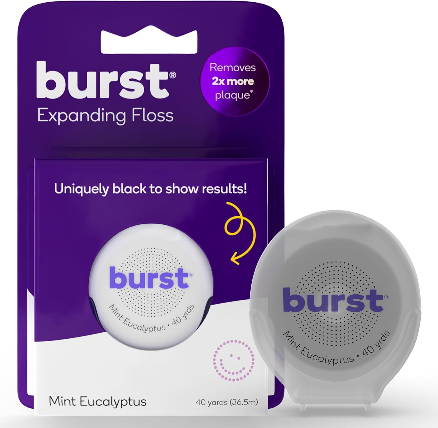 Amazon.com : BURST Expanding Dental Floss (Mint Eucalyptus/40 Yards ...