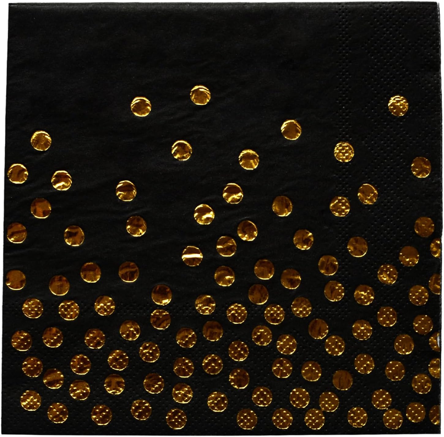 Amazon.com: 25 Pack Black and Gold Foil Polka Dots Confetti Guest Towel ...