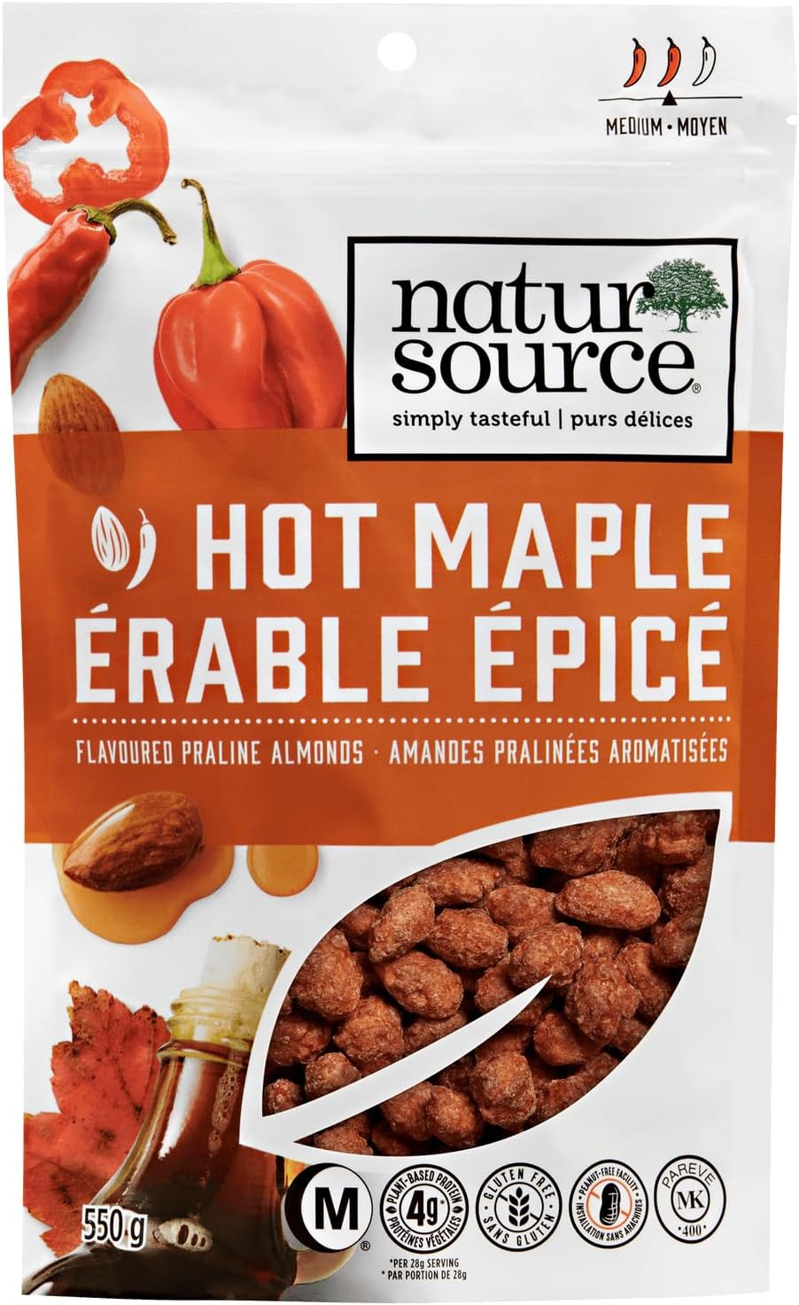 naturSource Artisanal Hot Maple Almonds, Non-GMO Made in Canada Value ...