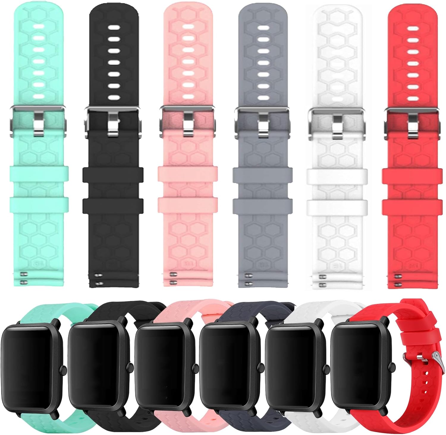 Amazon.com: RuenTech Soft Silicone Sport Bands Compatible for KEEPONFIT ...