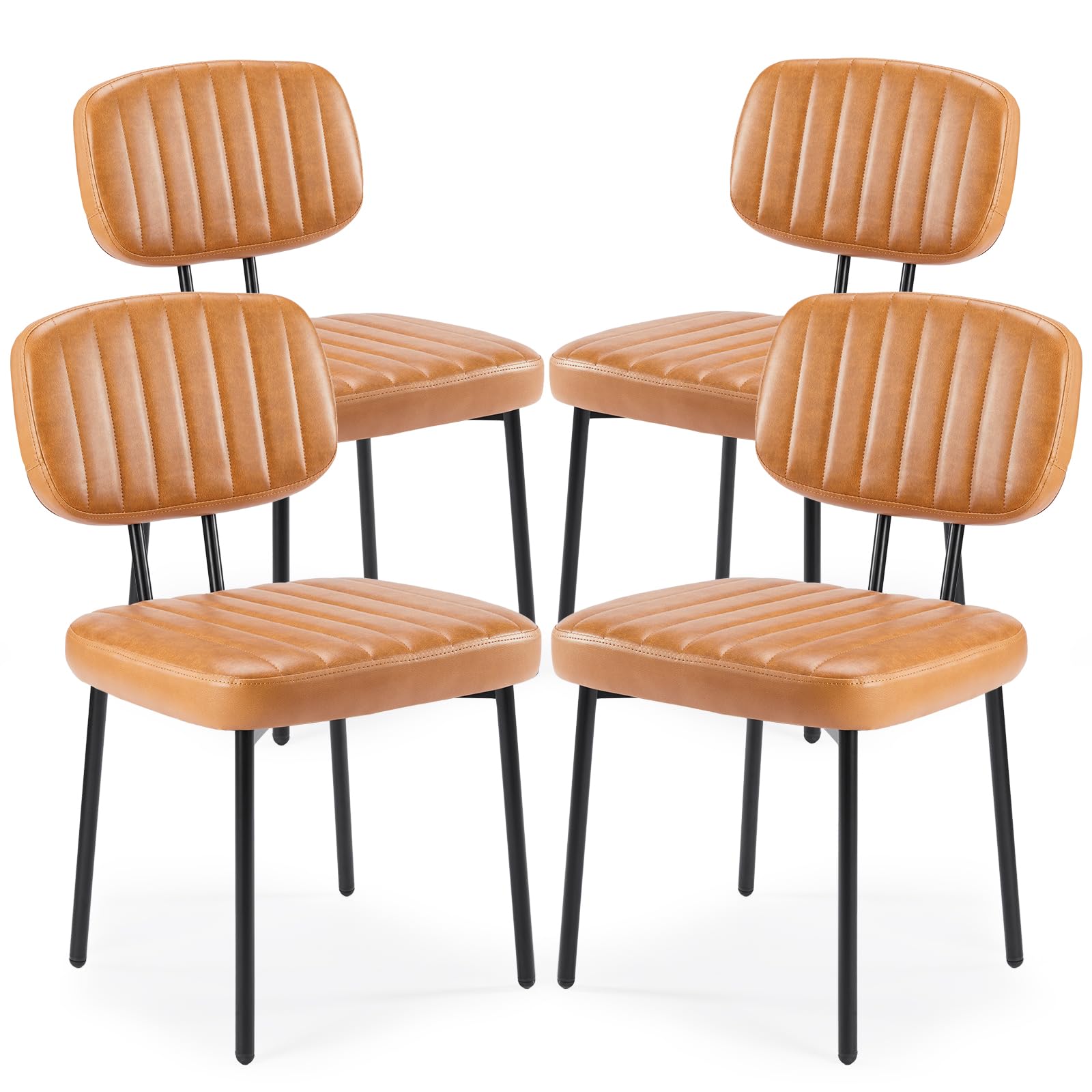 Snapklik.com : Sweetcrispy Dining Chairs Set Of 4, Upholstered Mid ...
