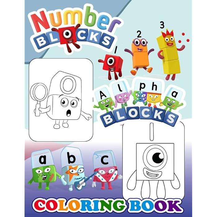 Buy Numberblocks and Alphablocks Coloring Book: Coloring Fun and ...