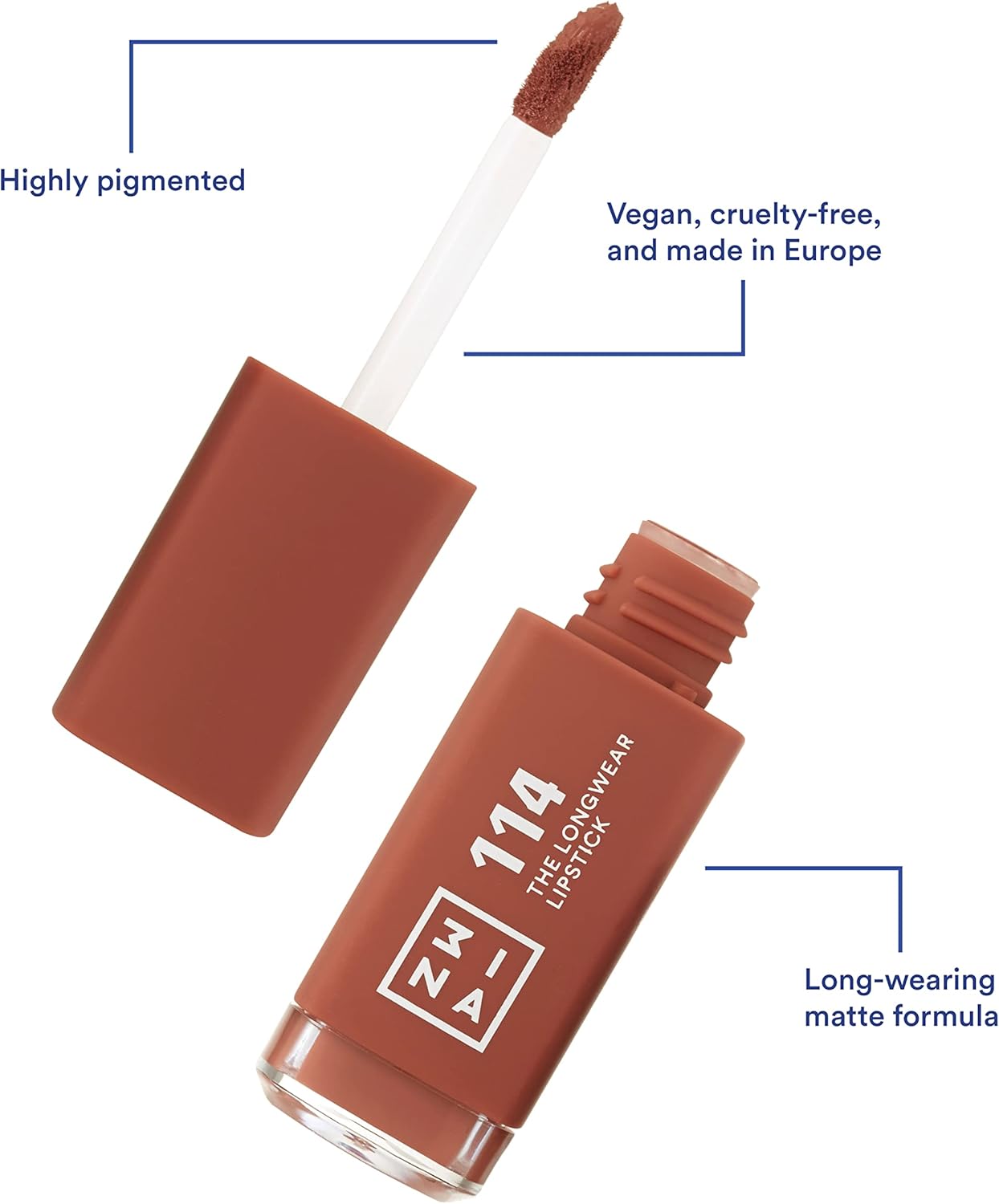 3INA MAKEUP – Vegan – Cruelty Free – The Longwear Lipstick 114 ...