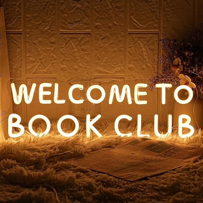 LMSIGNLY Welcome to Book Club Neon Sign for Wall Decor LED Letter Neon ...
