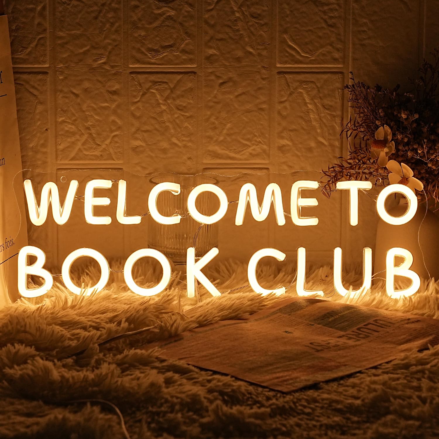 Amazon.com : LMSIGNLY Welcome to Book Club Neon Sign for Wall Decor LED ...