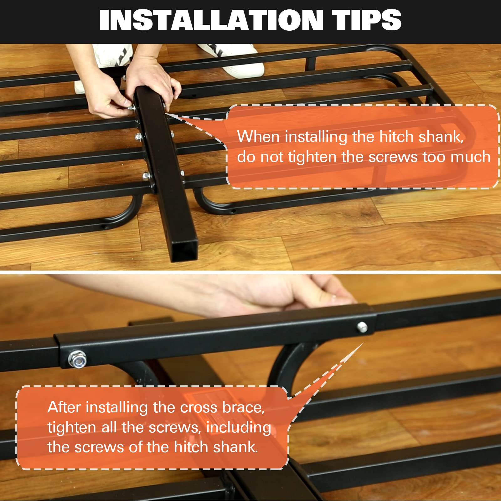 Snapklik.com : WEIZE 53 X 19 X 4-1/8 Inch Hitch Cargo Carrier, 500 Lbs ...