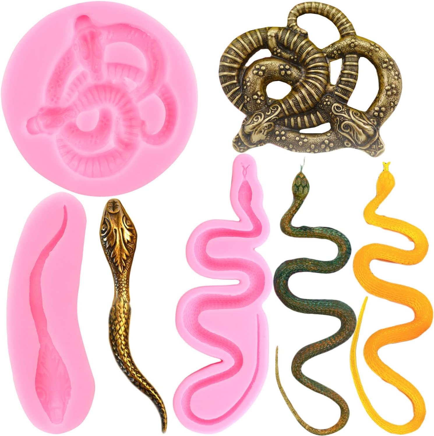 Amazon.com: 3D Snake Serpents Shape Silicone Mold for Handmade DIY ...