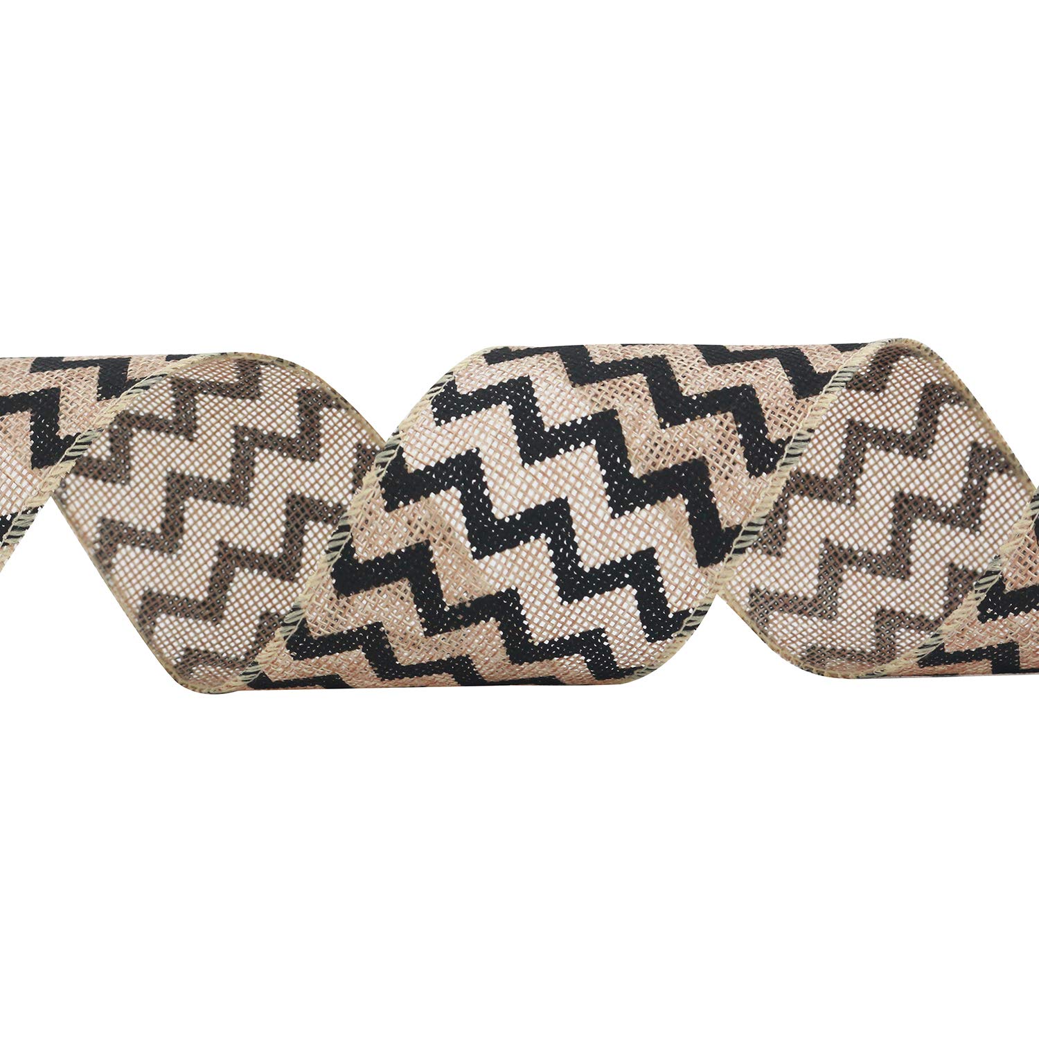 Chevron Print Wired Ribbon
