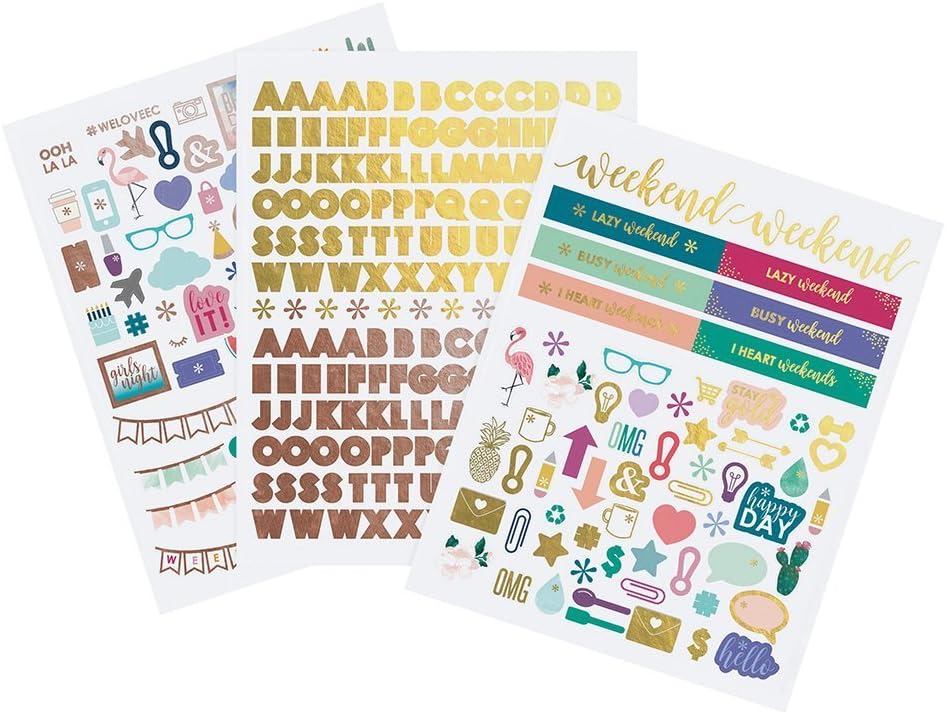 Amazon.com: Erin Condren Designer Sticker Pack - Alphabets ...