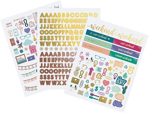 Amazon.com: Erin Condren Designer Sticker Pack - Alphabets ...