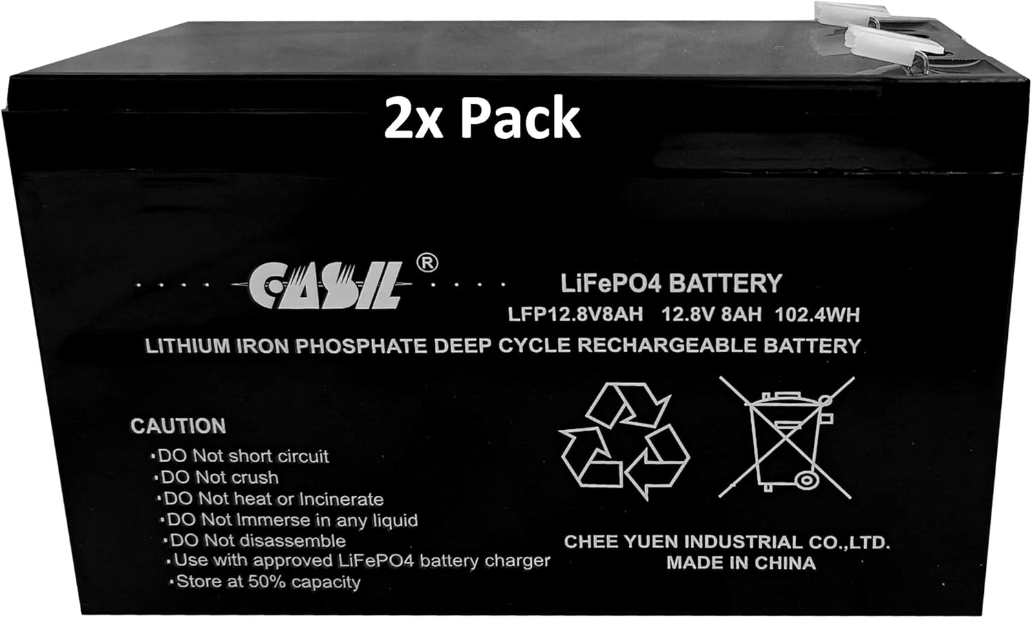 Amazon.com: Casil LFP 12.8V 8AH Lithium Battery for APC Back-ups ES 750 ...