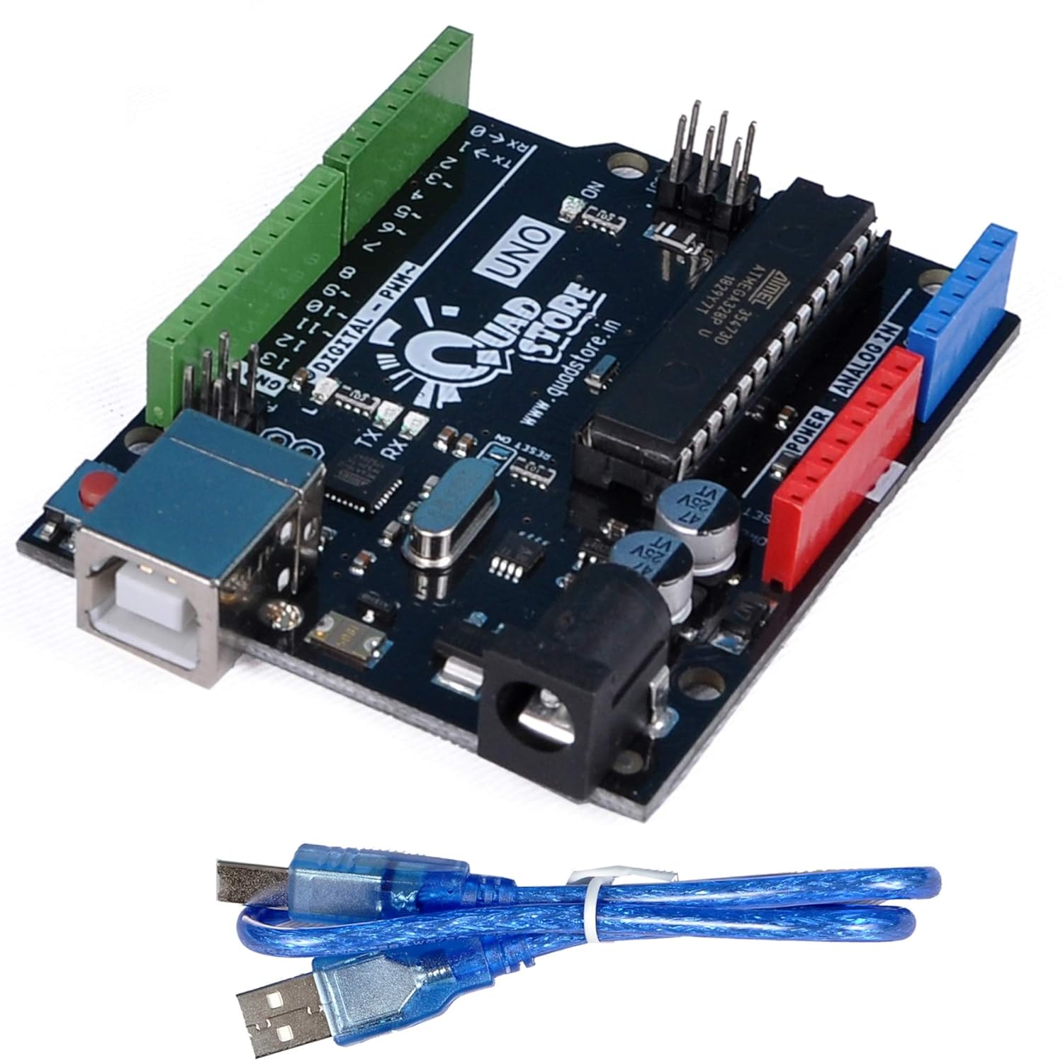 Quad Store Microcontroller board ATmega328P & ATMEGA16U2 with 1 feet ...