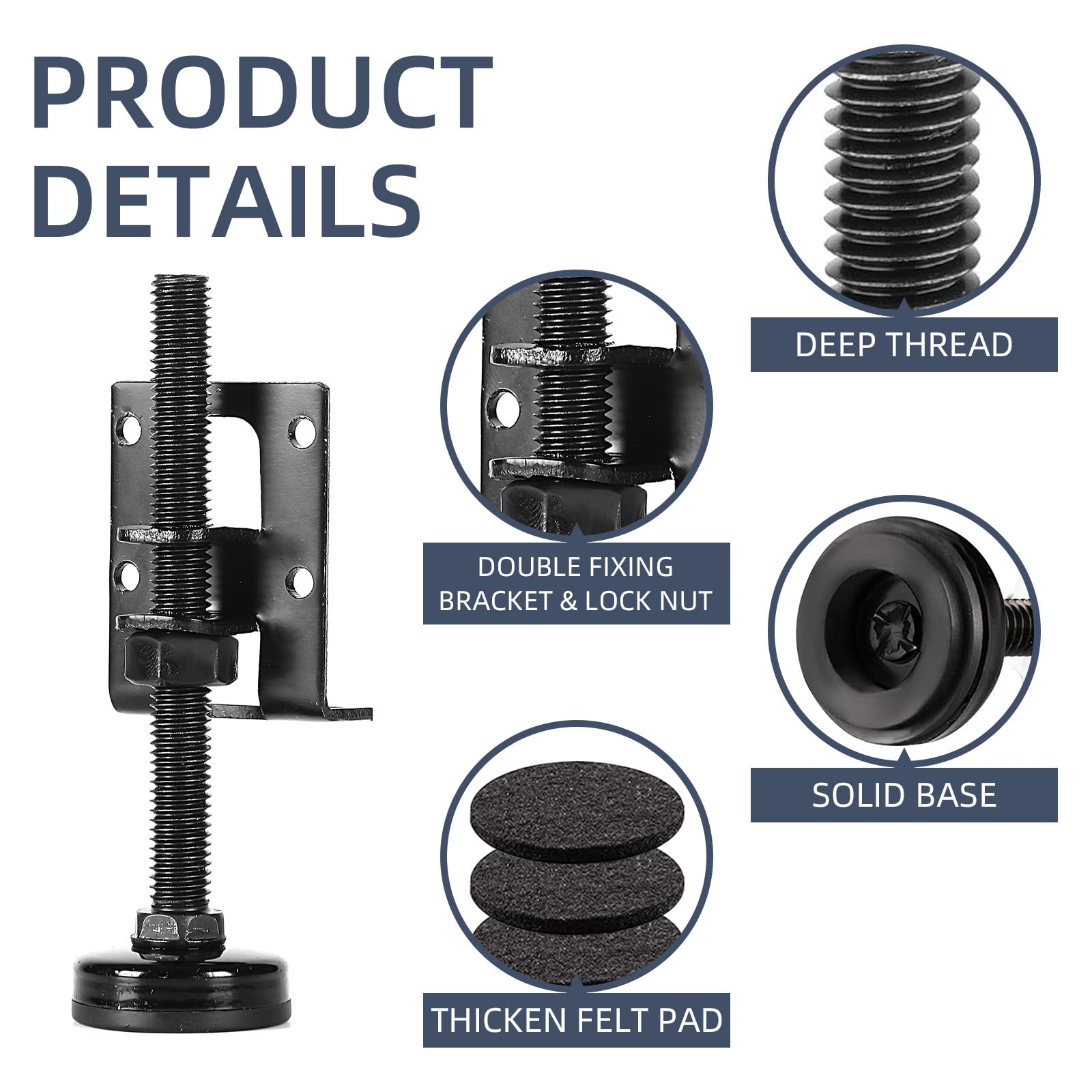 Snapklik.com : Ohiyoo 12 Pack Heavy Duty Leveling Feet Furniture ...