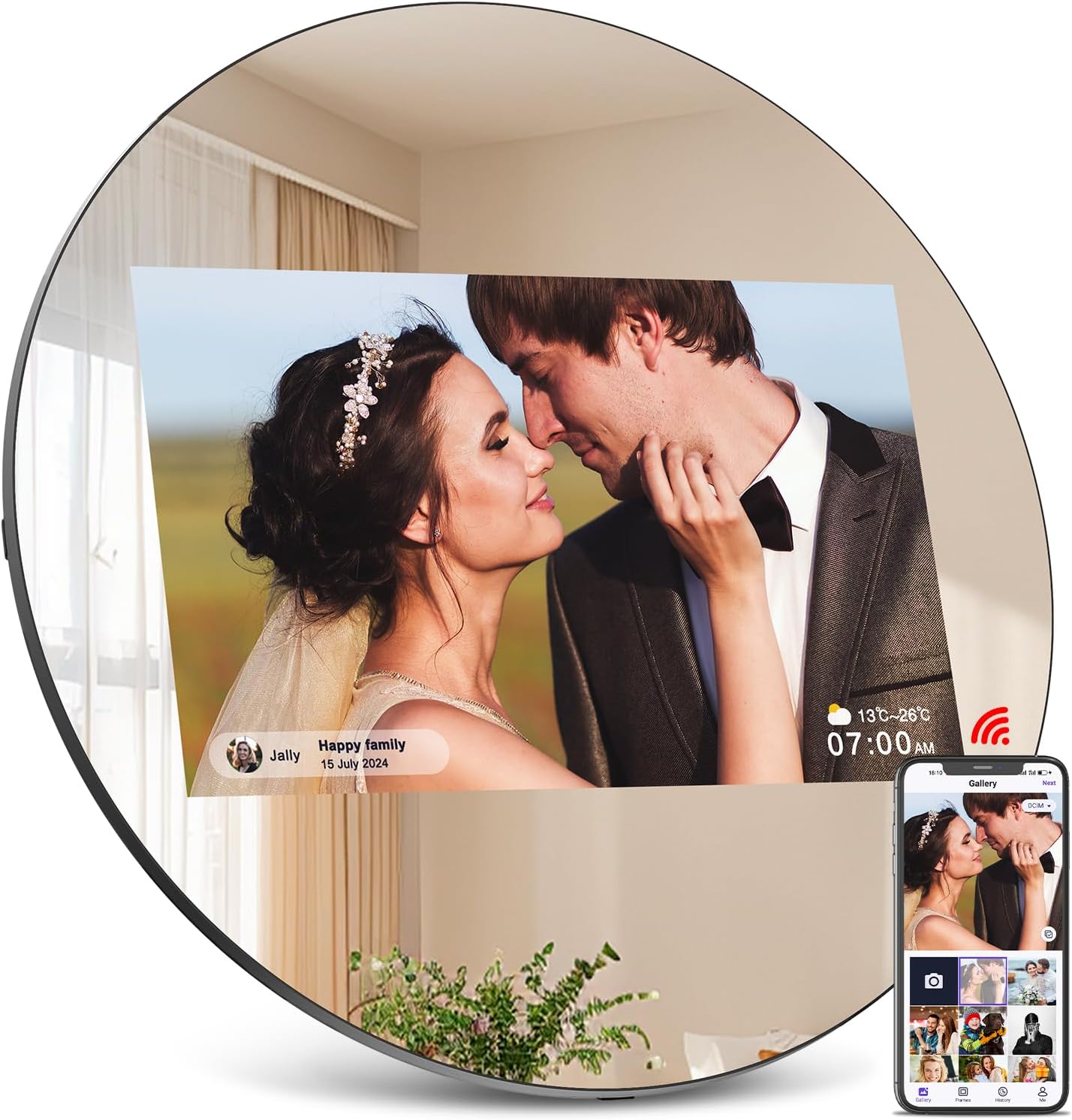 Amazon.com : Yunpkture 10.1" Digital Picture Frame 32GB Smart WiFi ...