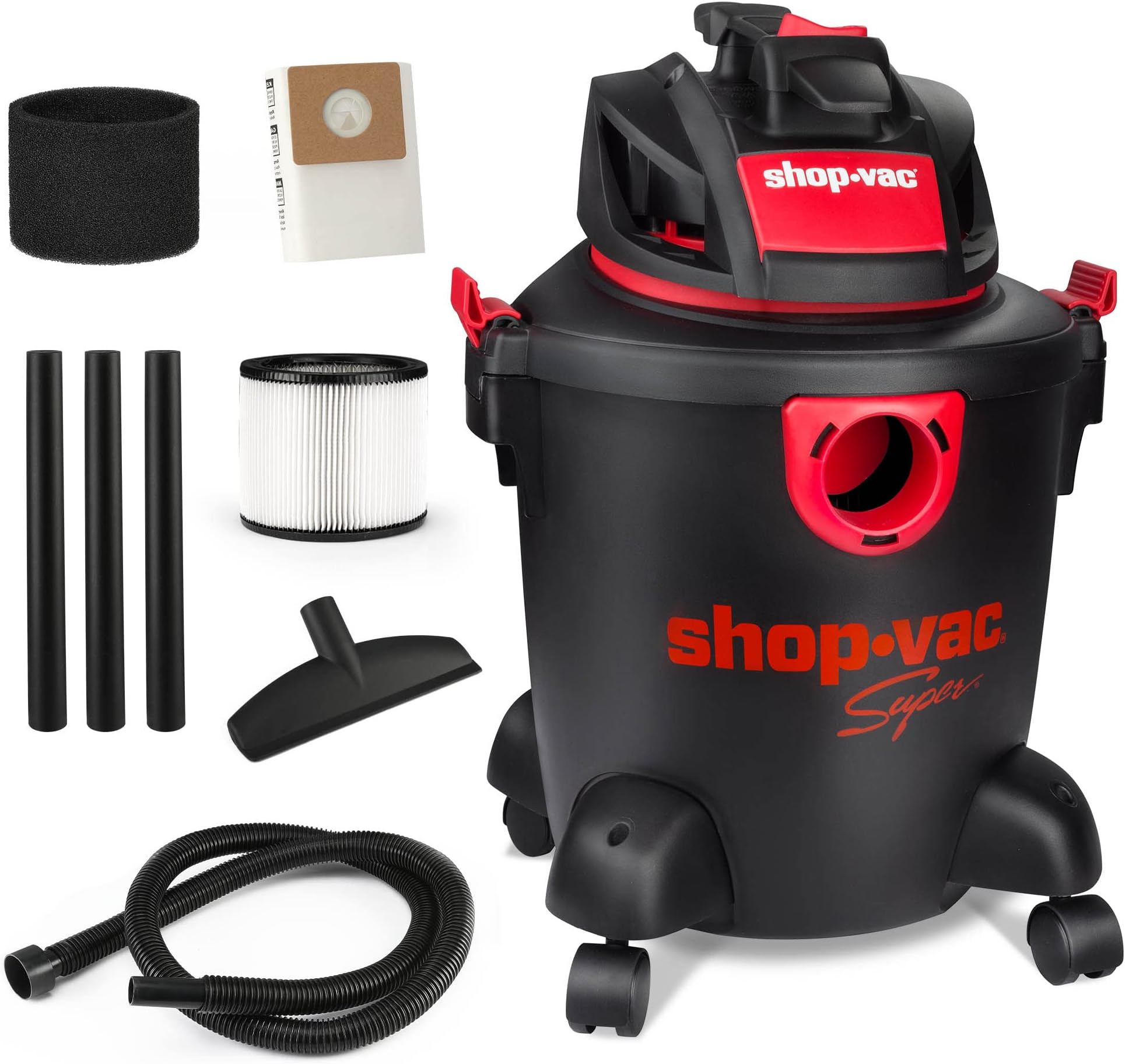 Amazon.com: Hyper Tough 1.5 Gallon Wet Dry Vacuum 2 Peak HP Portable ...