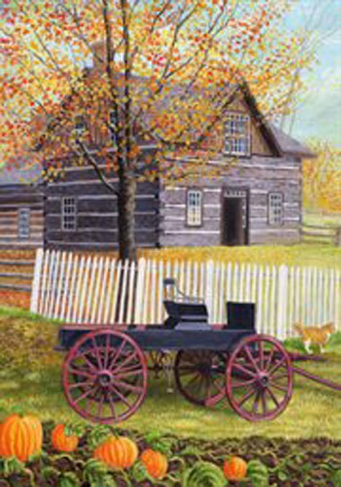 Amazon.com: A Day On The Farm Fall Garden Flag Autumn Primitive ...