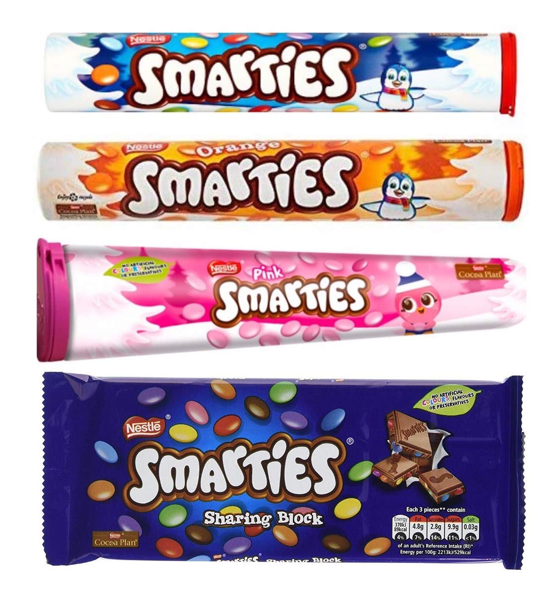 Buy Smarties Party Bundle 3 x 120g Large Tubes + Milk Chocolate Sharing ...