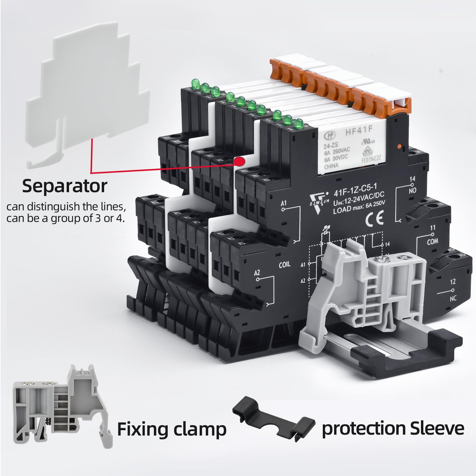 Snapklik.com : 10Pcs Miniature Relay 24V DC, 24V AC 6Amp SPDT