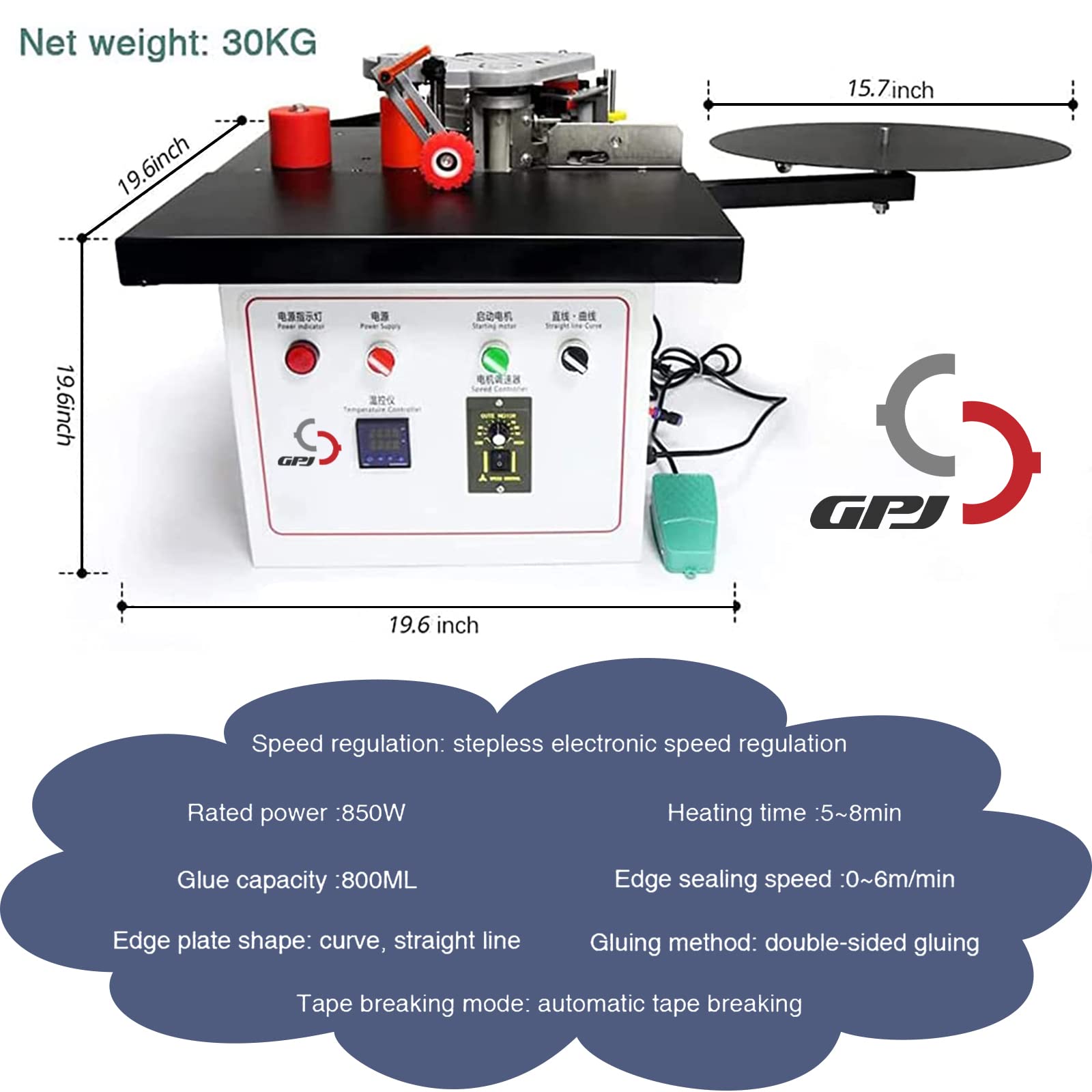 Snapklik.com : Benchtop Edge Bander, Woodworking Portable Edge Bander ...