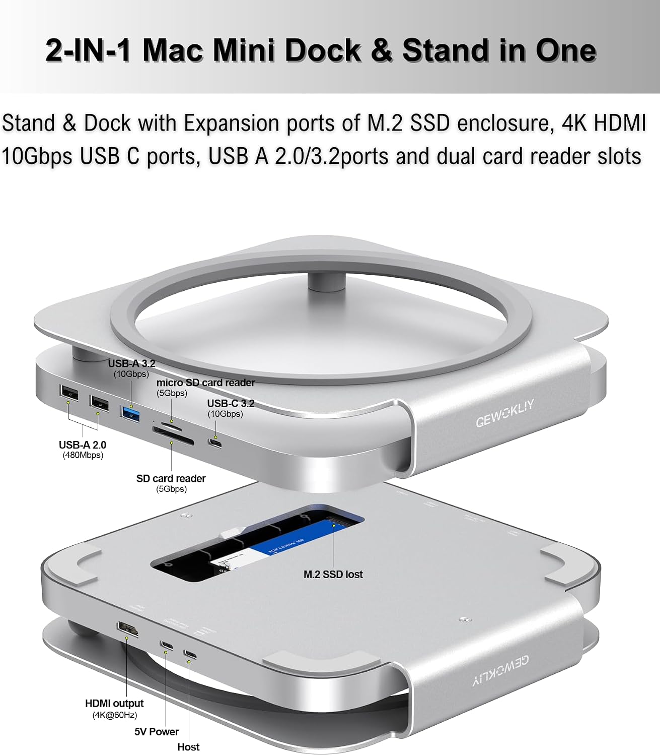 Mac mini Studio Dock and Stand, Hub with SSD Philippines | Ubuy