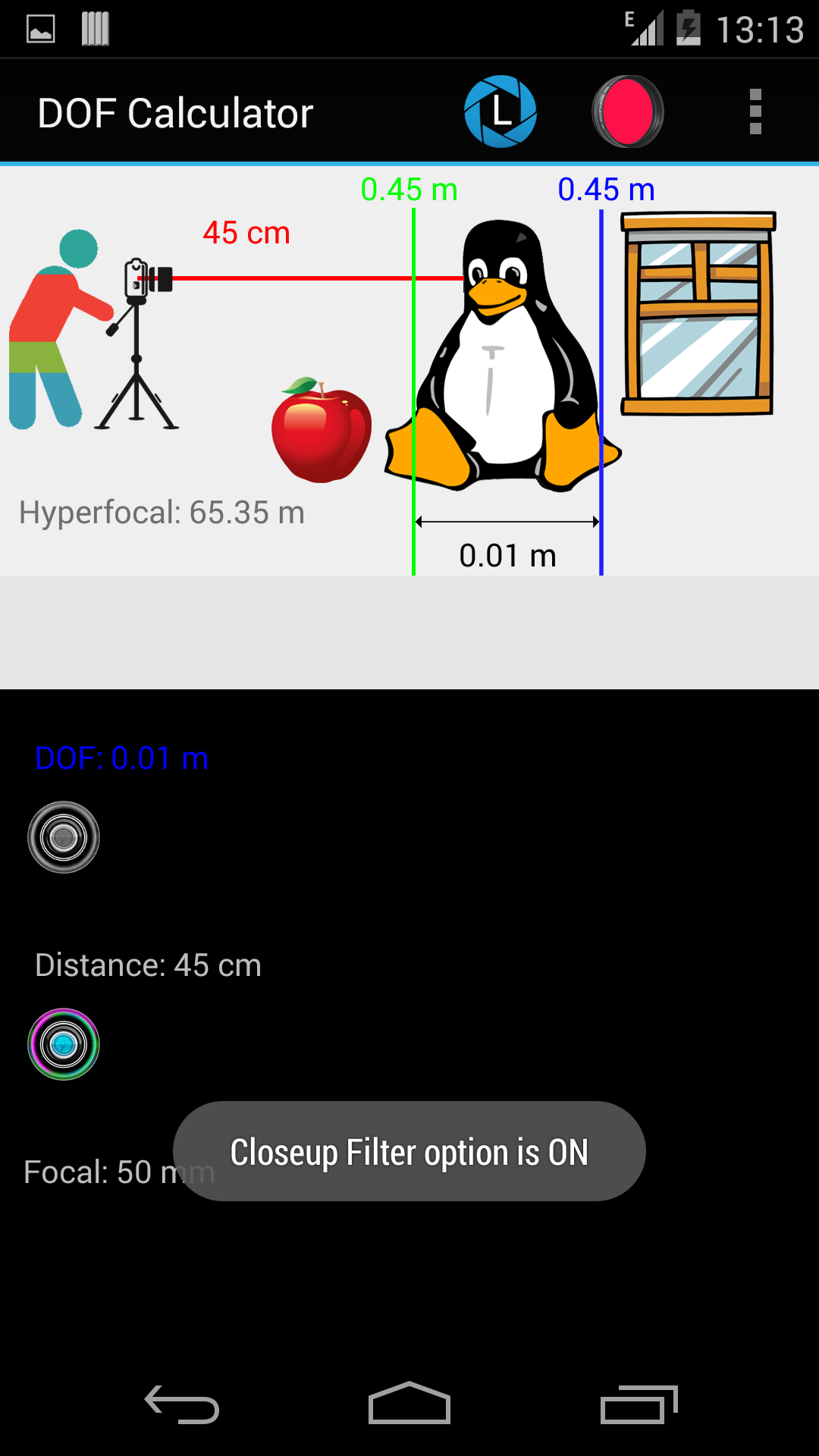 mycamera Dof(Depth of Field) Calculator - App on the Amazon Appstore