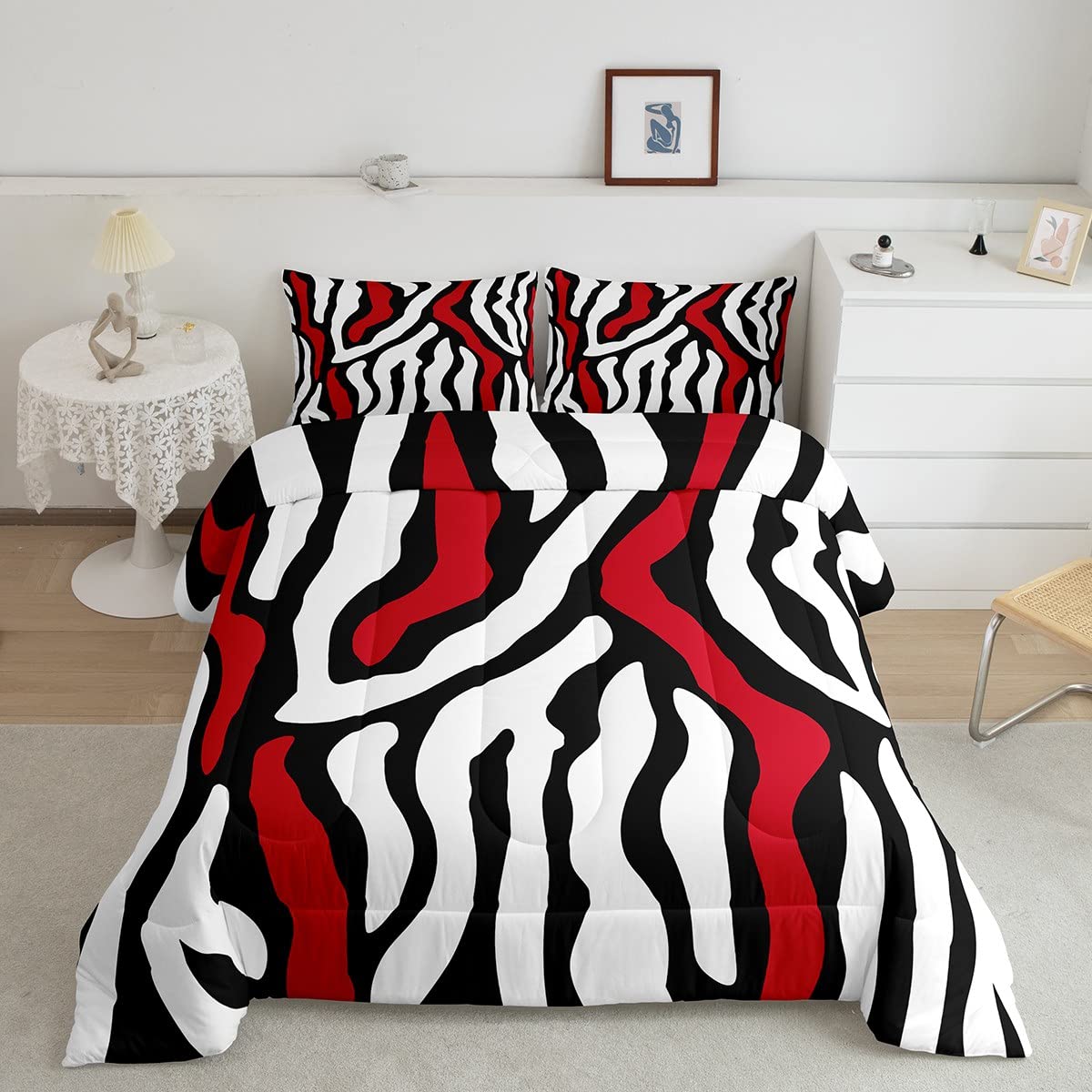 Red Zebra Print Bedding