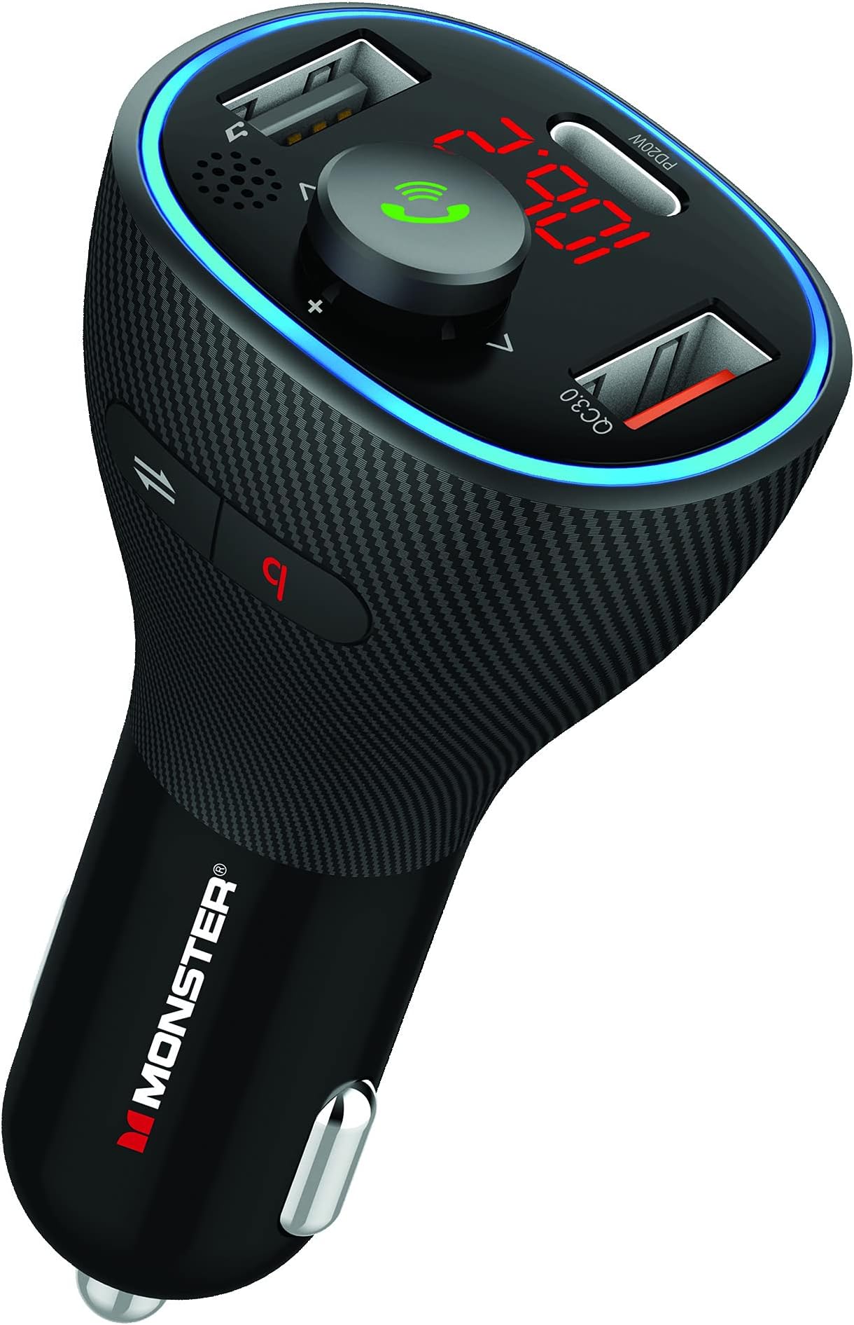 Amazon.com: Monster Bluetooth FM Transmitter and 20W QC3.0 USB and Type ...