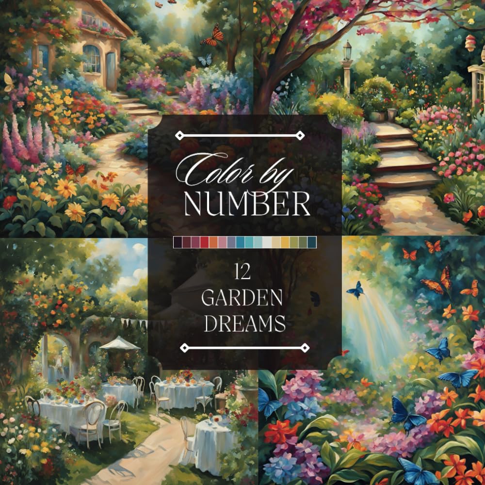 Amazon.com: Color by Number Adult Coloring Book: Featuring Garden ...