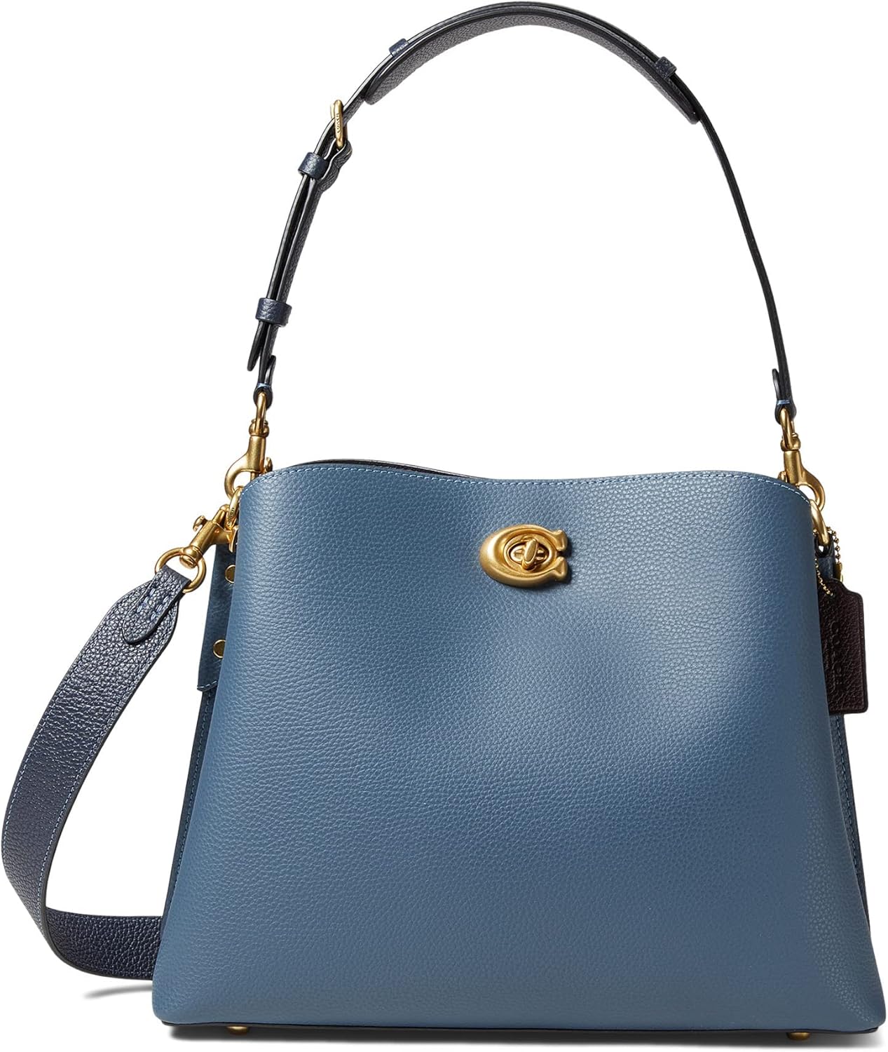 Coach Color-Block Leather Willow Shoulder Bag Denim One Size: Handbags ...
