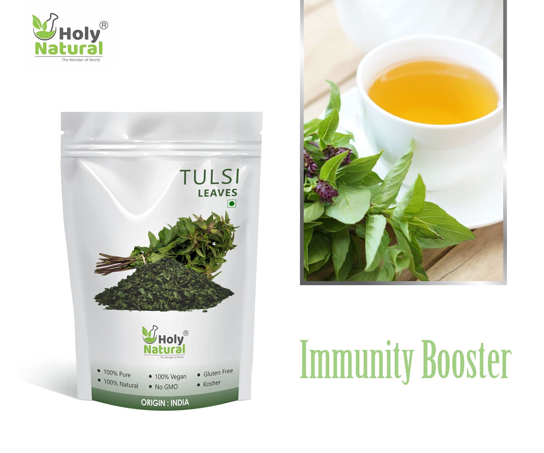 Holy Natural Tulsi Leaves 200 Gm | Queen of Herbs | Dried Tulsi Leaves ...