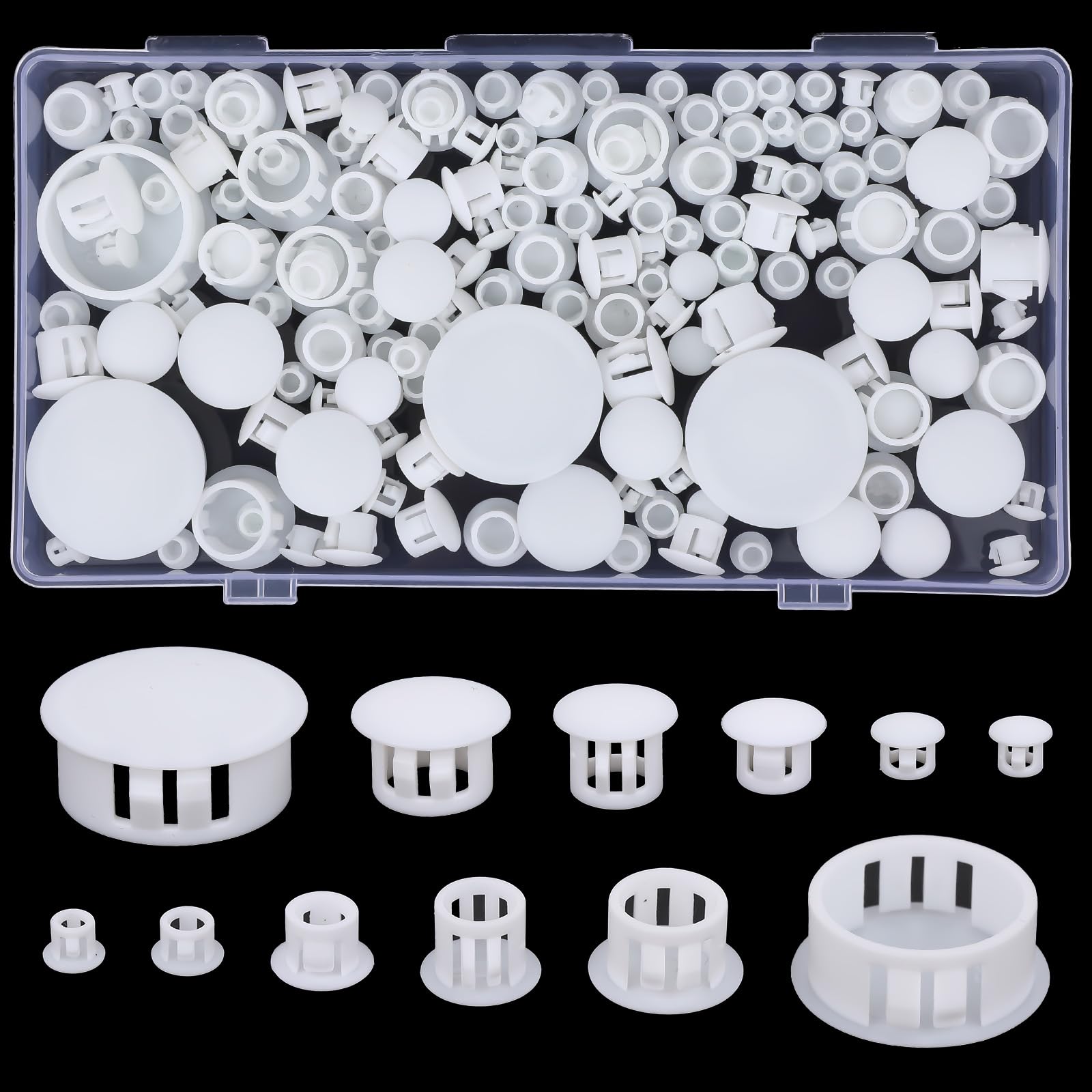 Amazon.com: 155 Pcs Screw Covers Caps 6 Sizes Plastic Screw Caps White ...