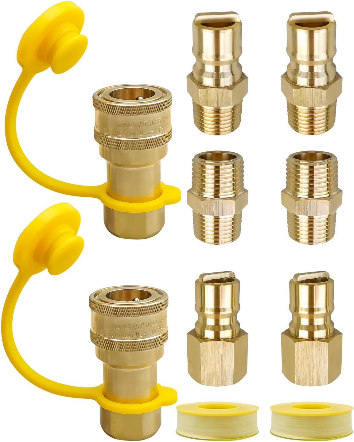 Amazon.com : LP Natural Gas Quick Connect Fittings Kit, 1/2" QDD ...