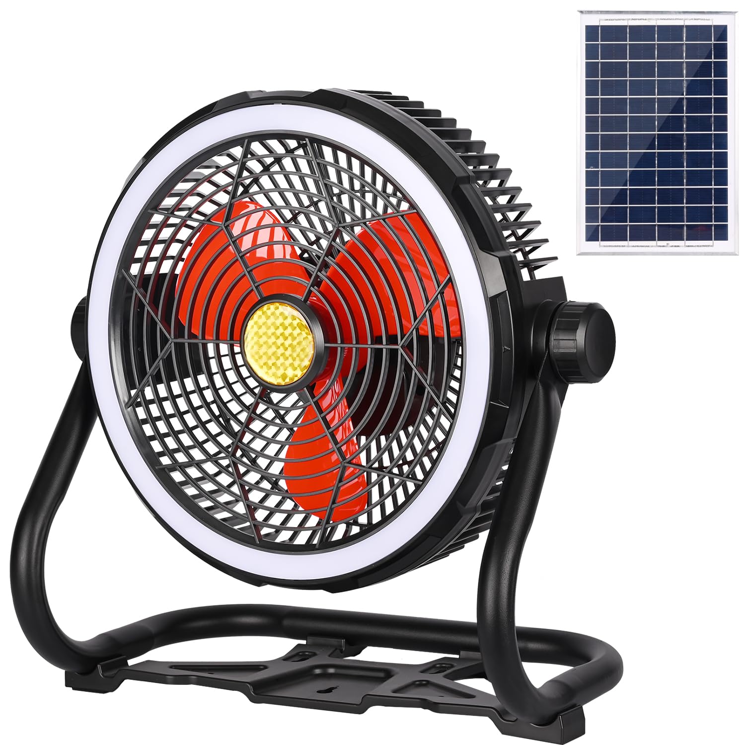 GIGAWATTS HYD-SF708 20W Solar Powered Table Fan with LED Lantern 12 ...