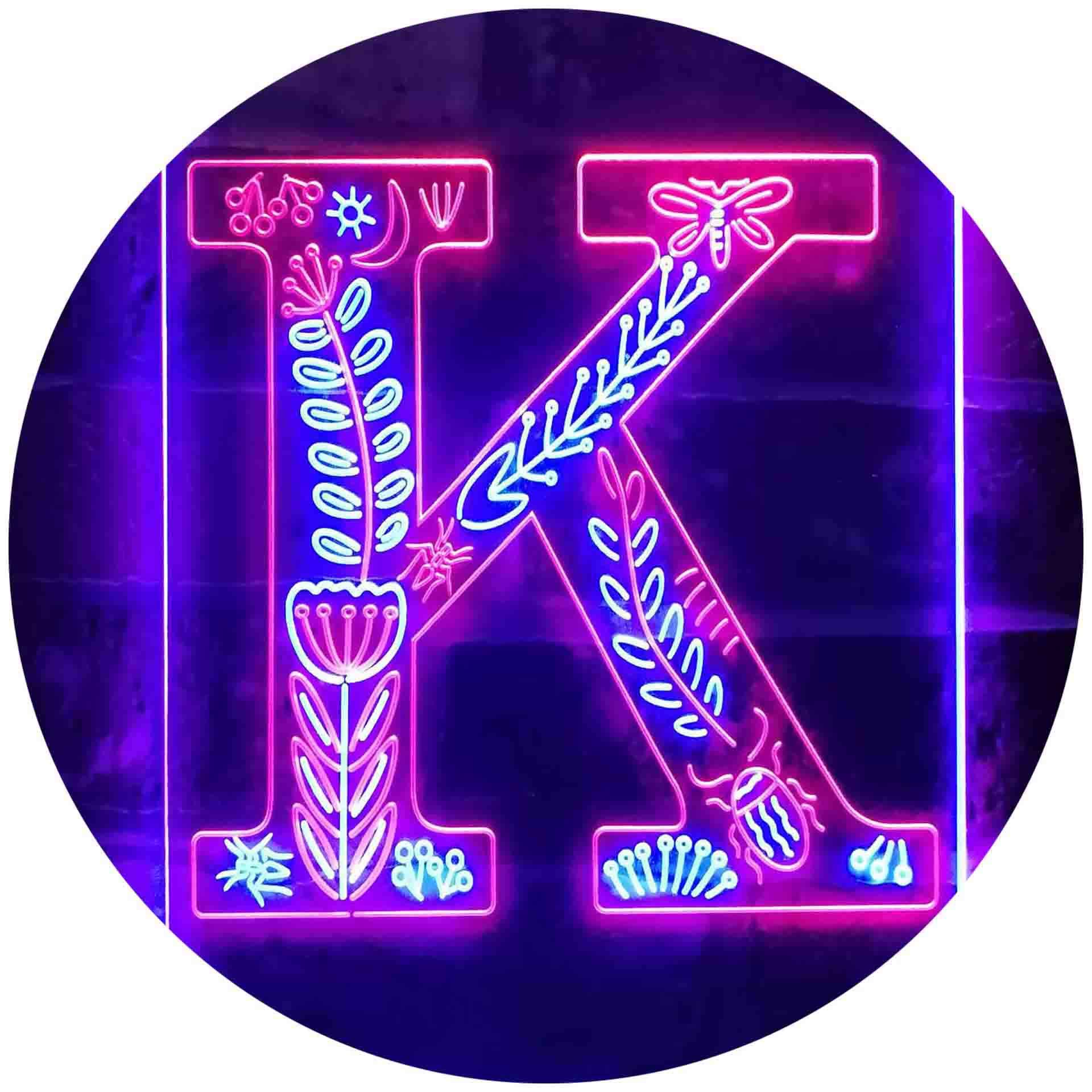Neon Colored Wallpaper Letter K