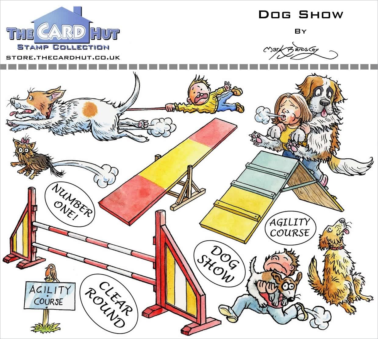 Amazon.com: The Card Hut Clear Stamps 4X6, Pets-Dog Show : Arts, Crafts ...