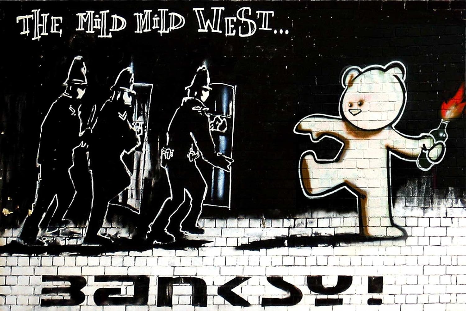 Molotov Cocktail Teddy Door Banksy Poster Prints Muur Art Decoratie ...