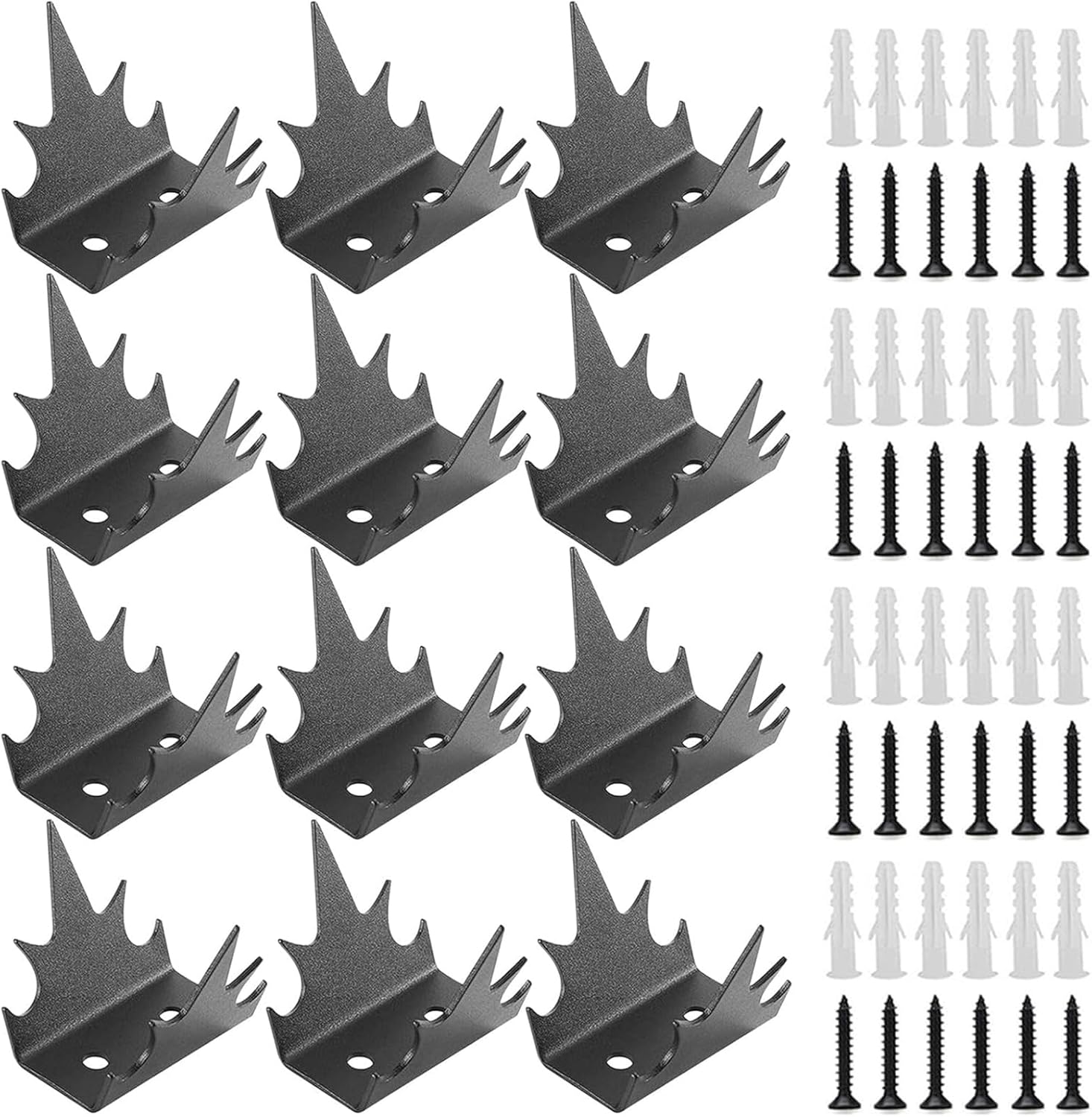Amazon.com : Akorbom 12 Pcs Intruder Deterrent Fence Wall Spikes,Heavy ...