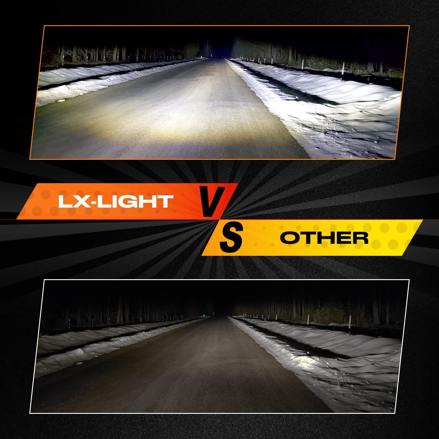 LX-LIGHT DOT Approved 7'' Black LED Headlights + 4 '' LED Fog Lights ...