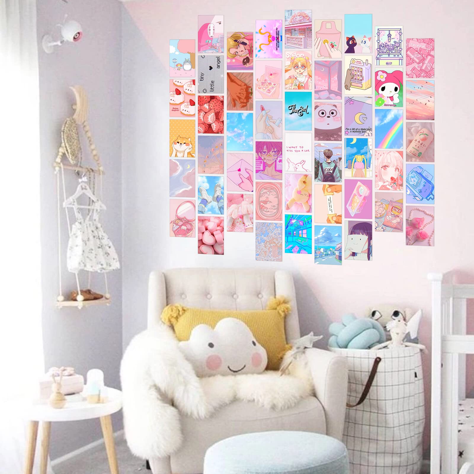 GENSTEUO Kawaii Anime Wall Collage Kit Aesthetic Pictures, 50 Set 4x6 ...