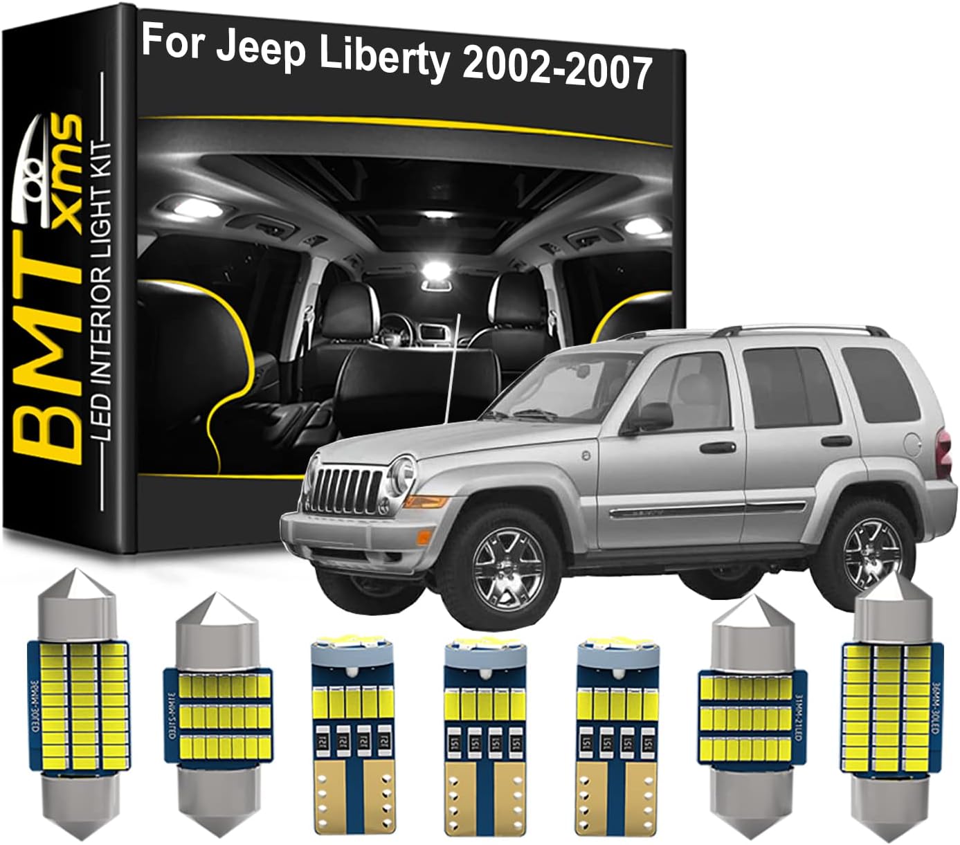 Amazon.com: LED Interior Light Kit Replacement for Jeep Liberty 2002 ...