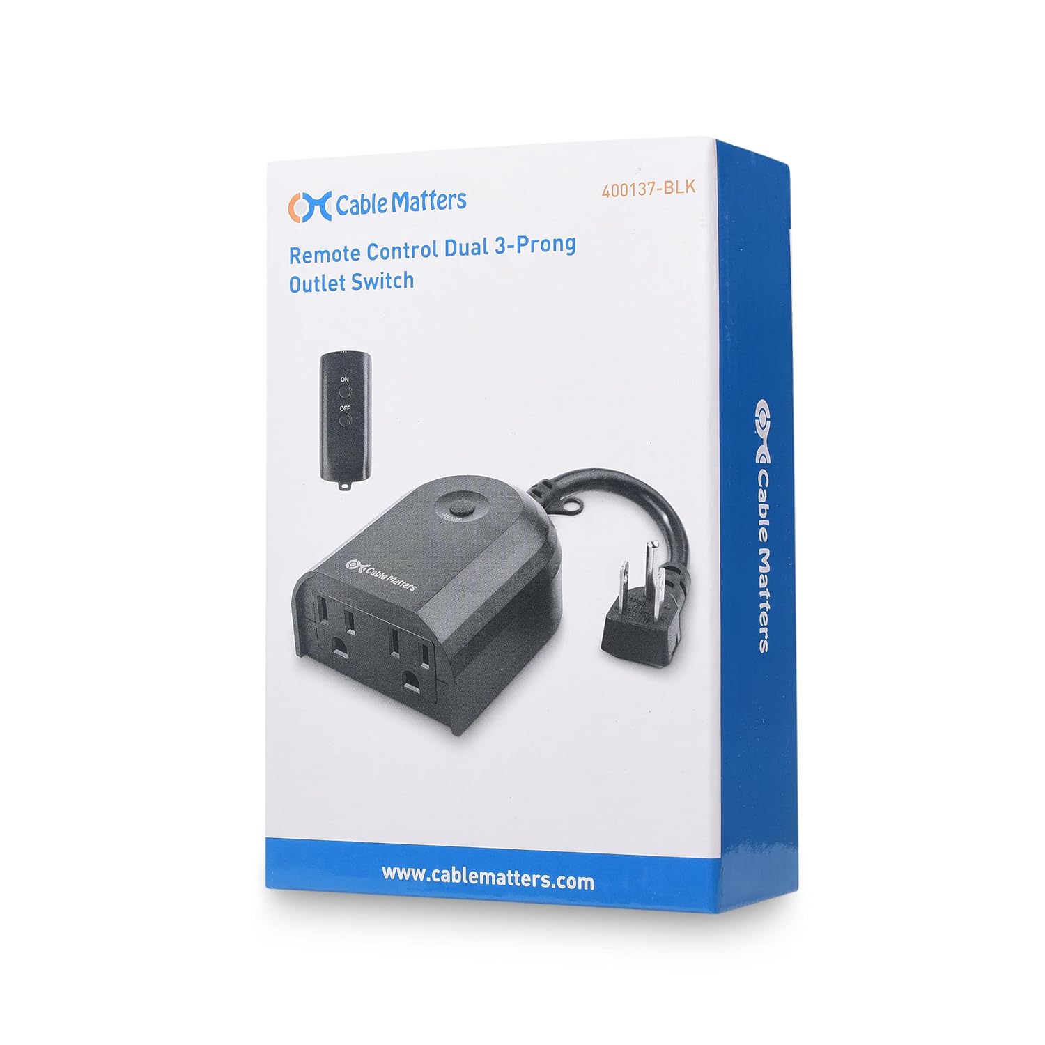 [ETL Listed] Cable Matters Weatherproof Indoor/Outdoor Remote Control Outlet with Dual Outlets ...