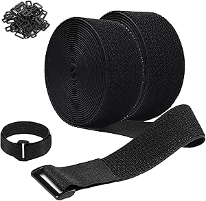 Jumpso 26FT Cable Straps 2 inch Wide with 20 Buckles, Heavy Duty Nylon ...