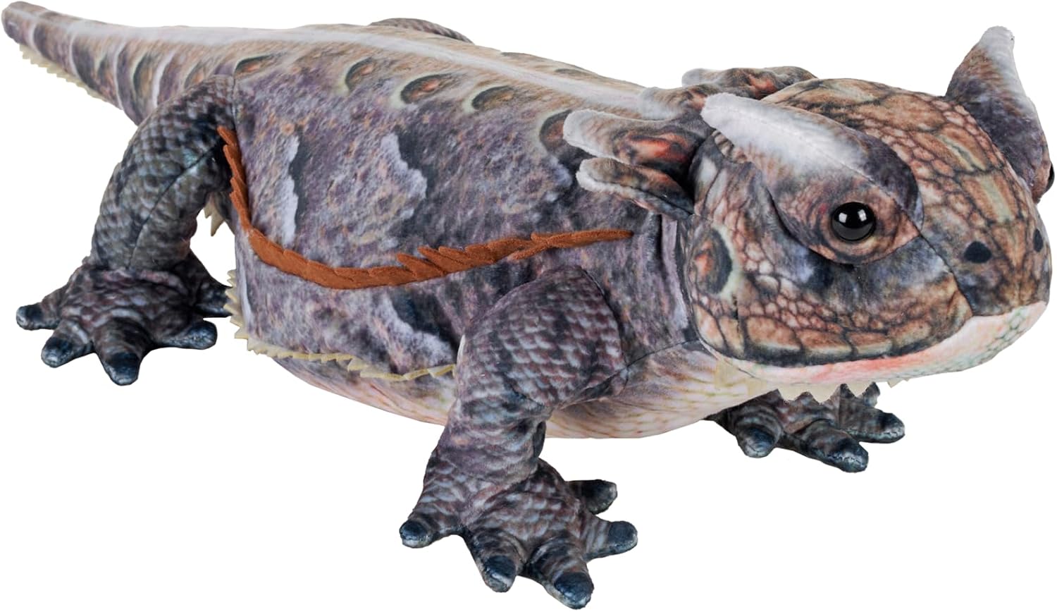 Wild Republic Living Earth Horned Lizard, Stuffed Animal, 20 inch ...