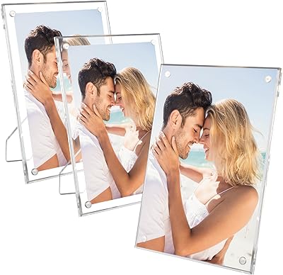 Amazon.com - JUOIFIP 3 Pack 4x6 Inch Acrylic Picture Frame, Clear ...