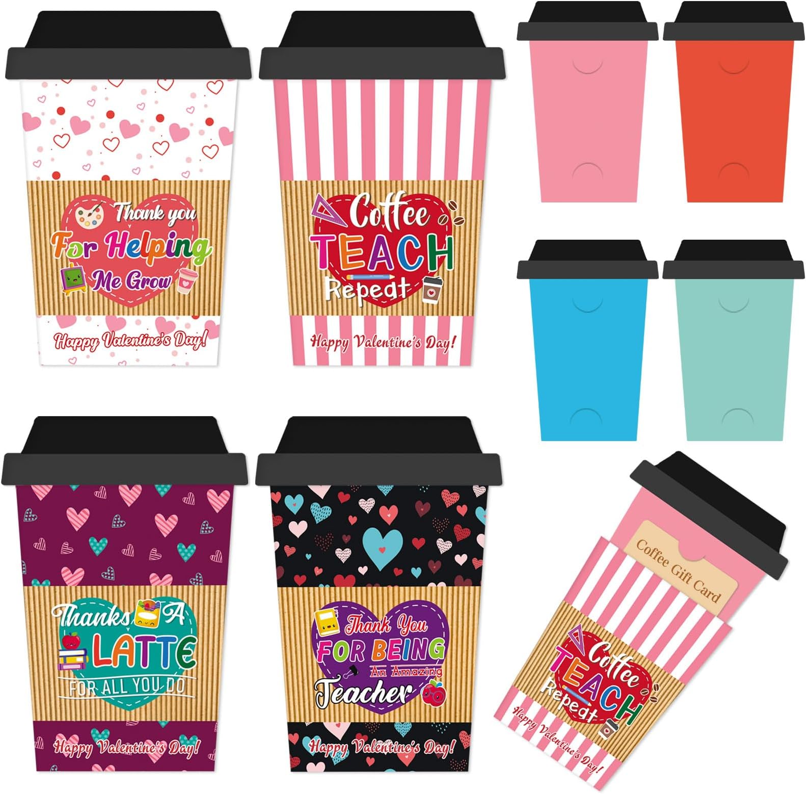 Amazon.com : JUESMOS 12 Pack Teacher Gift Card Holder Teacher ...