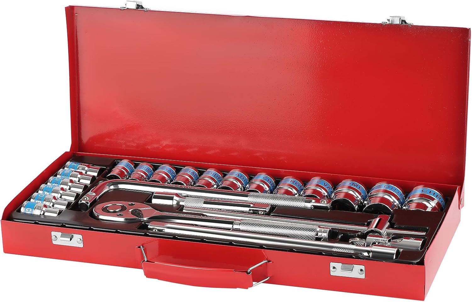 Youyijia 24 Piece Socket Wrench Set 1/2 inch Ratchet Socket Set 8-32 mm Mechanical Tool Set ...