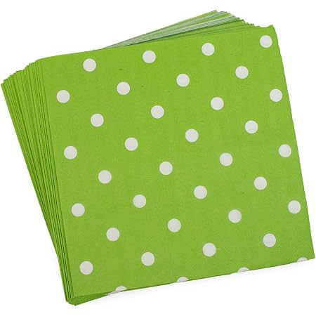 Amazon.com: Dulousia Disposable Striped Chevron Polka Dot Green Paper ...