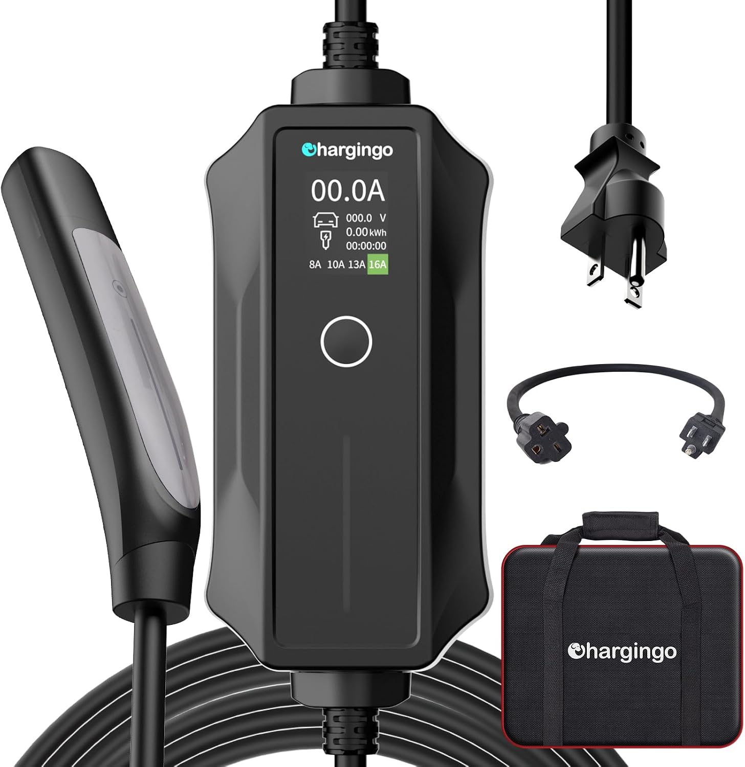 Tesla Charger Level 1-2 EV Charger,120V-240V,16A, NEMA 5-15 & 6-20 Plug ...