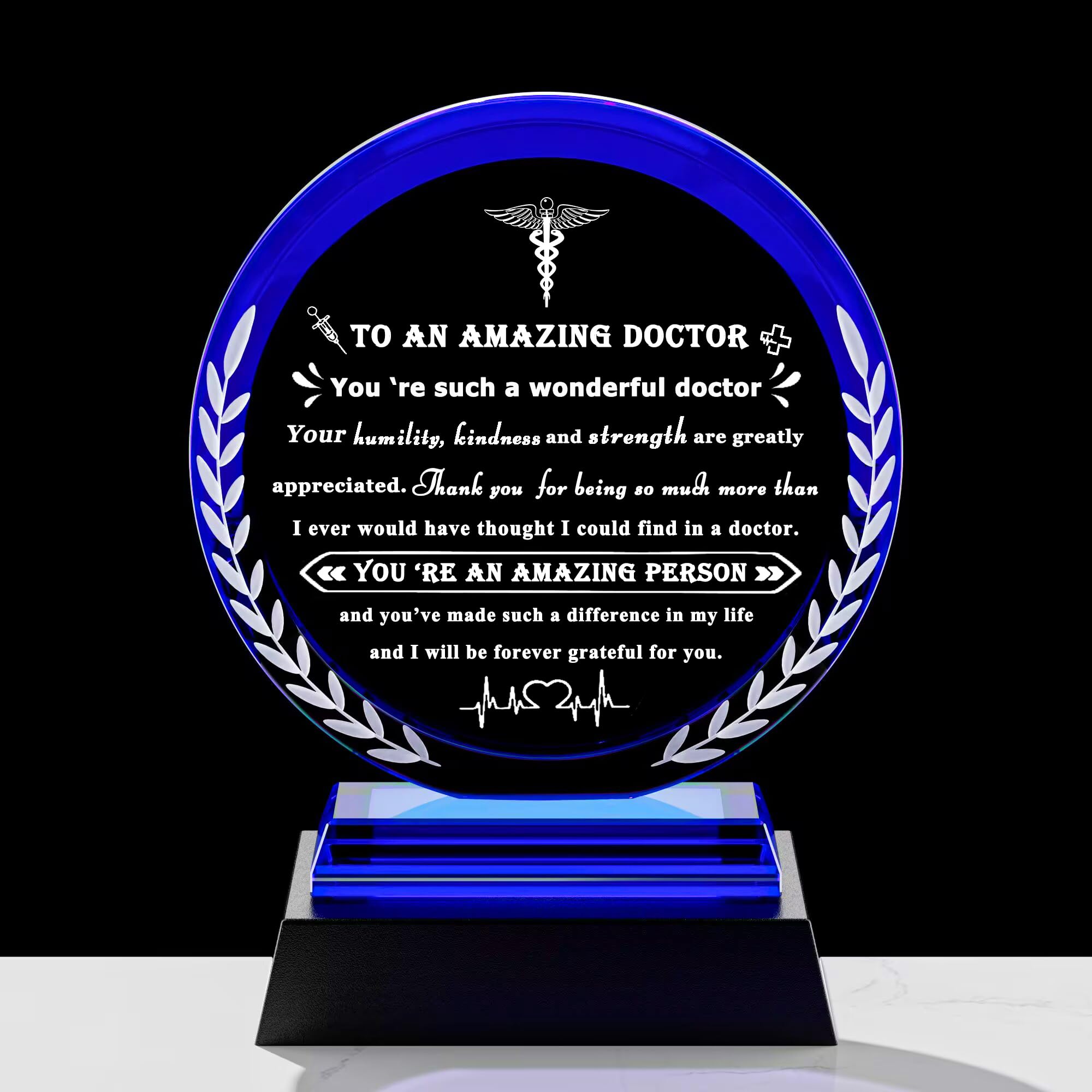 Amazon.com: Doctor Gifts for Women Men Crystal Doctor Appreciation ...