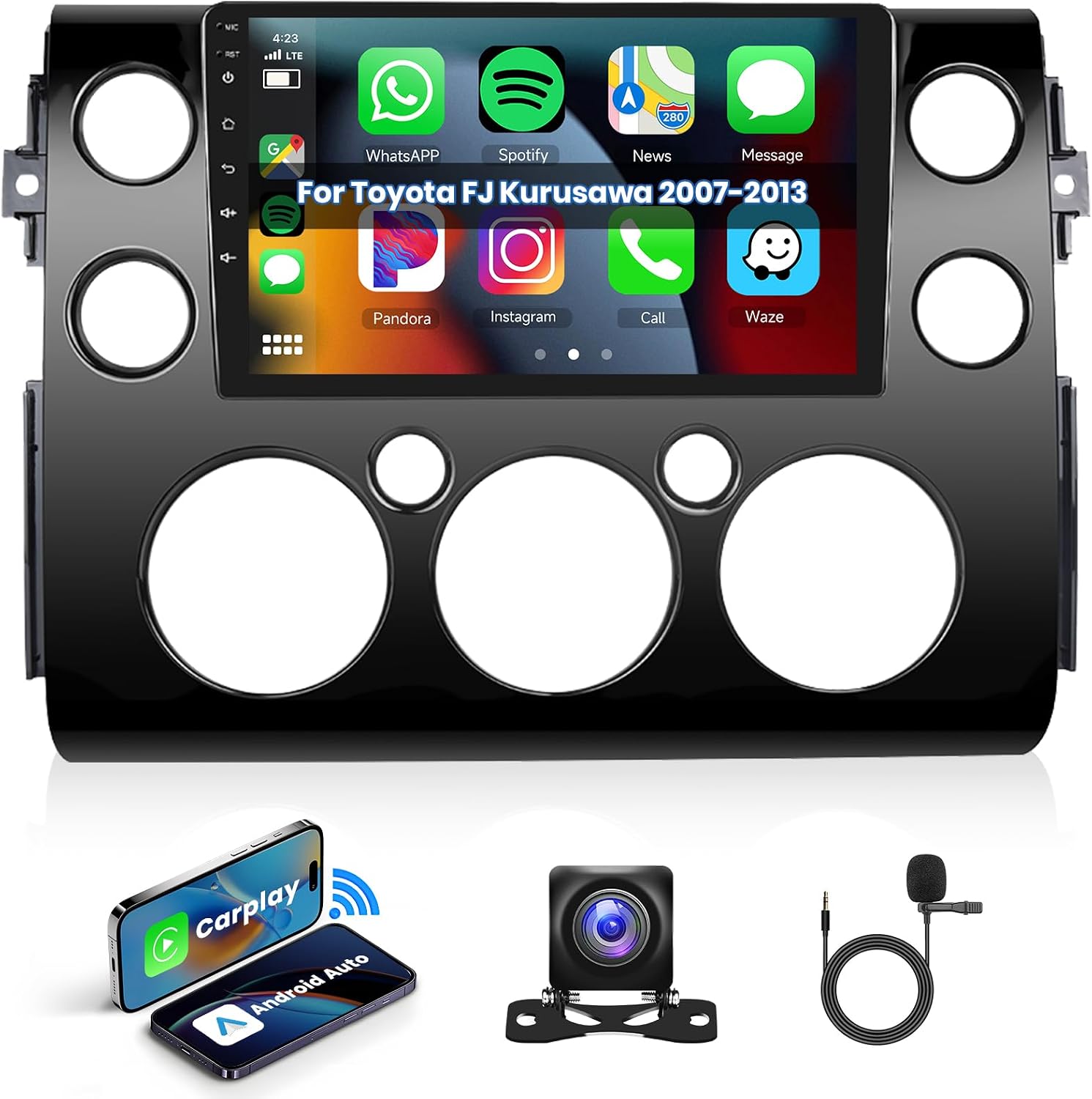 Amazon.com: Android Car Radio for Toyota FJ Cruiser 2006-2023 Car ...